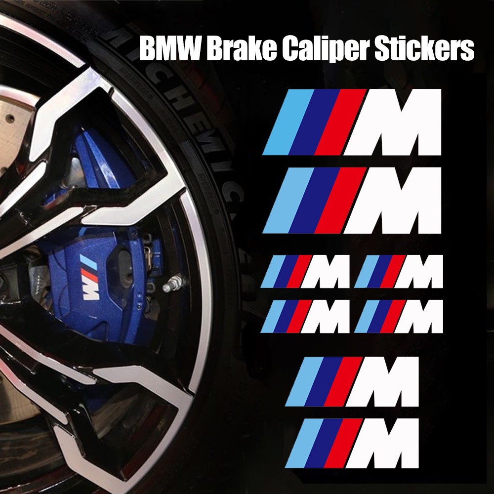 BMW Brake Calipers Reflective Stickers Personality 3-color M Logo Car ...