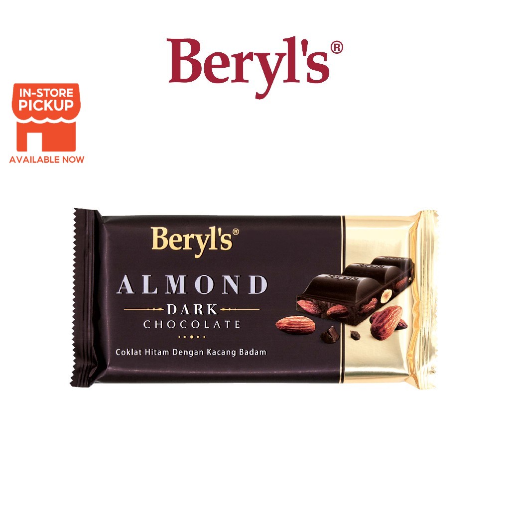 Beryl's Almond Dark Chocolate Bar (160g) | Shopee Malaysia