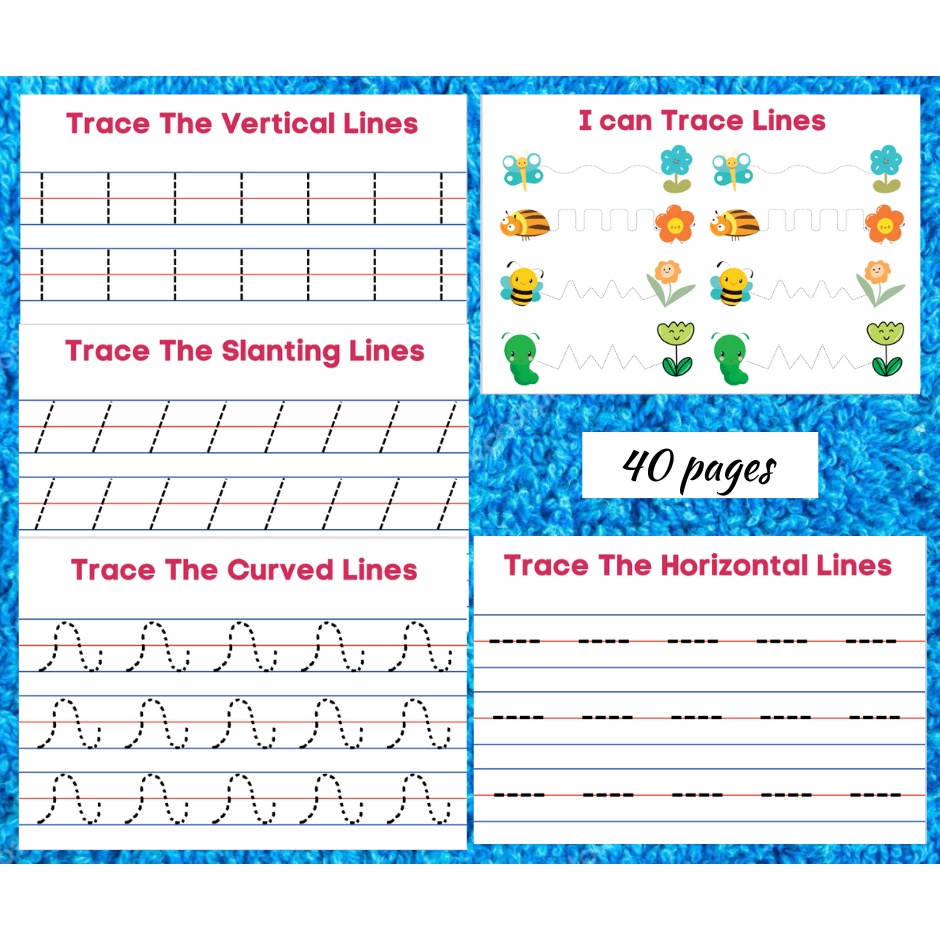 Tracing Pad ( Alphabet, Numbers, Shapes, Name, etc.) 40 pages | Shopee ...