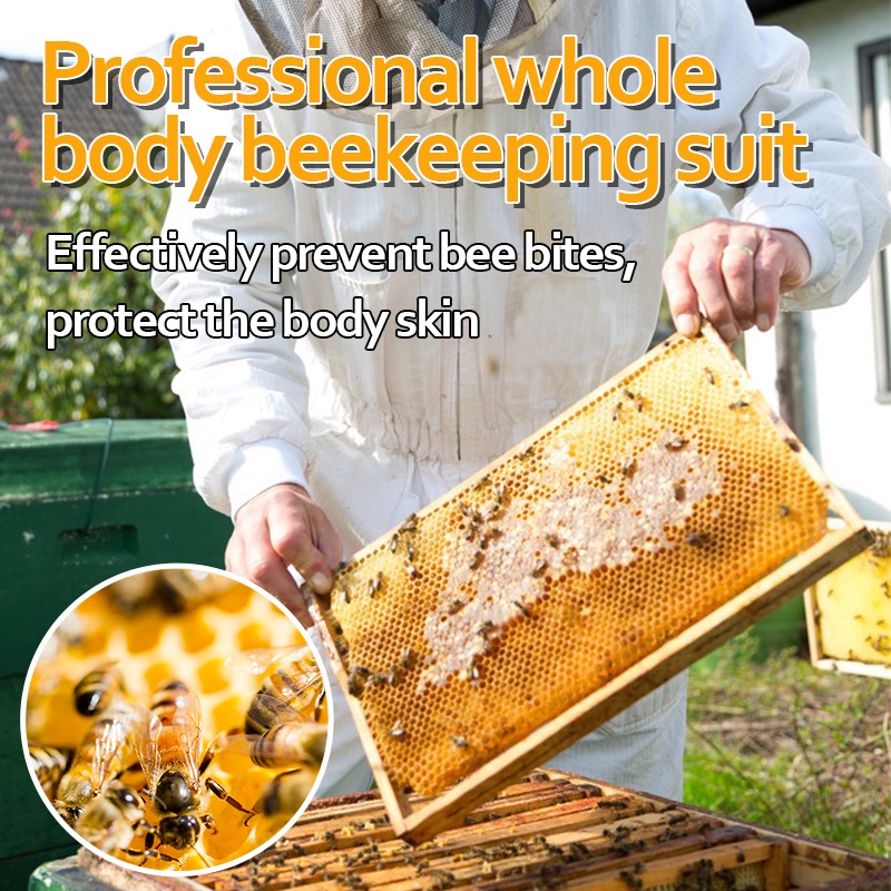 Beekeeping Suit Safty Veil Hat Full Body Beekeeping Clothing ...