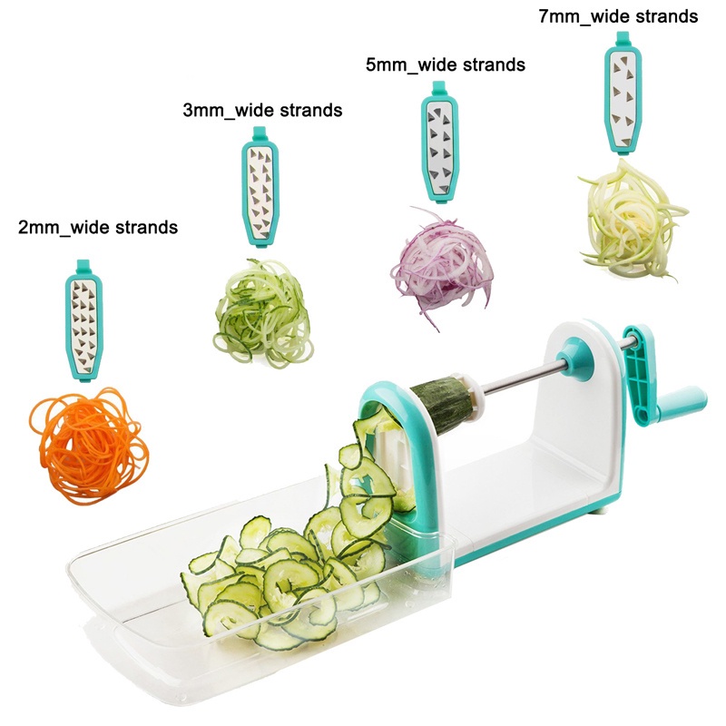 Spiralizer Slicer Chopper Easy Vegetables Fruits Cutters Dicing Knife ...