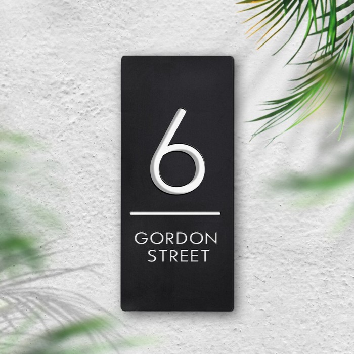 Acrylic Signage Embossed Custom Home Address Number Plate - Choice ...
