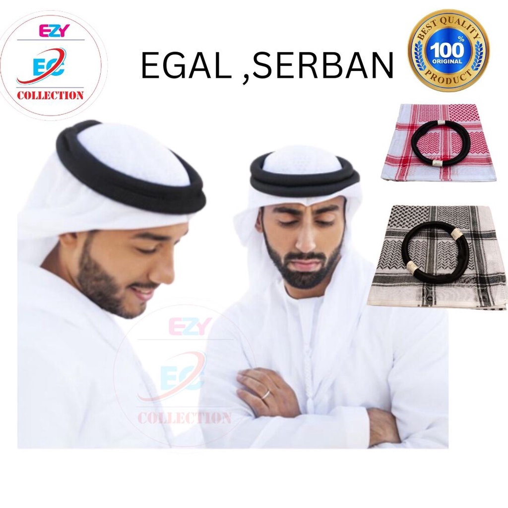 Igal Headband mesir pakai dengan serban | Bulatan lilitan Kepala Qatar ...