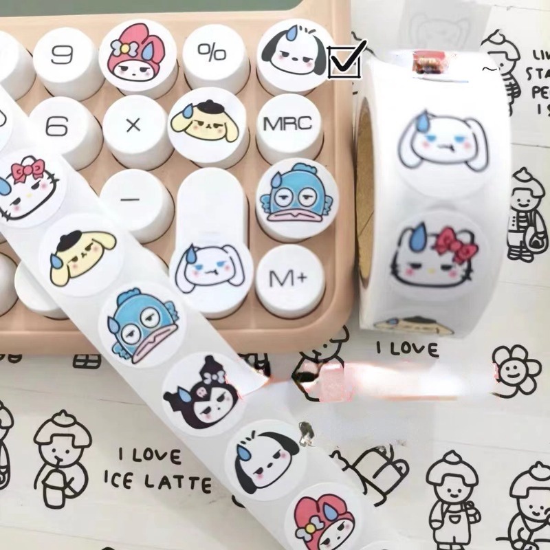 500pcs Mixed Cartoon Sanrio Stickers Cute Hello Kitty Cinnamoroll ...