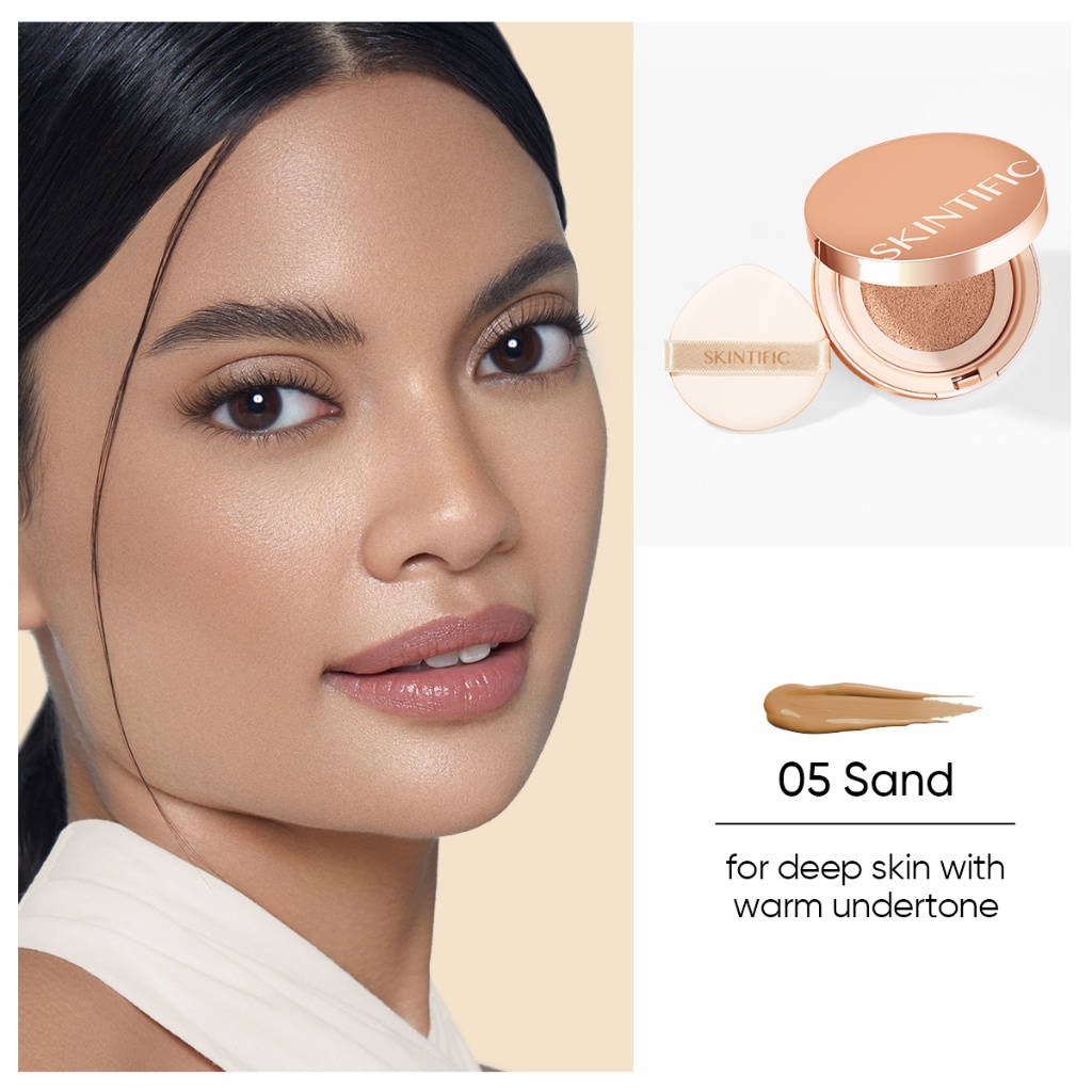 SKINTIFIC Cushion Foundation High Coverage Poreless Flawles 24H Long ...