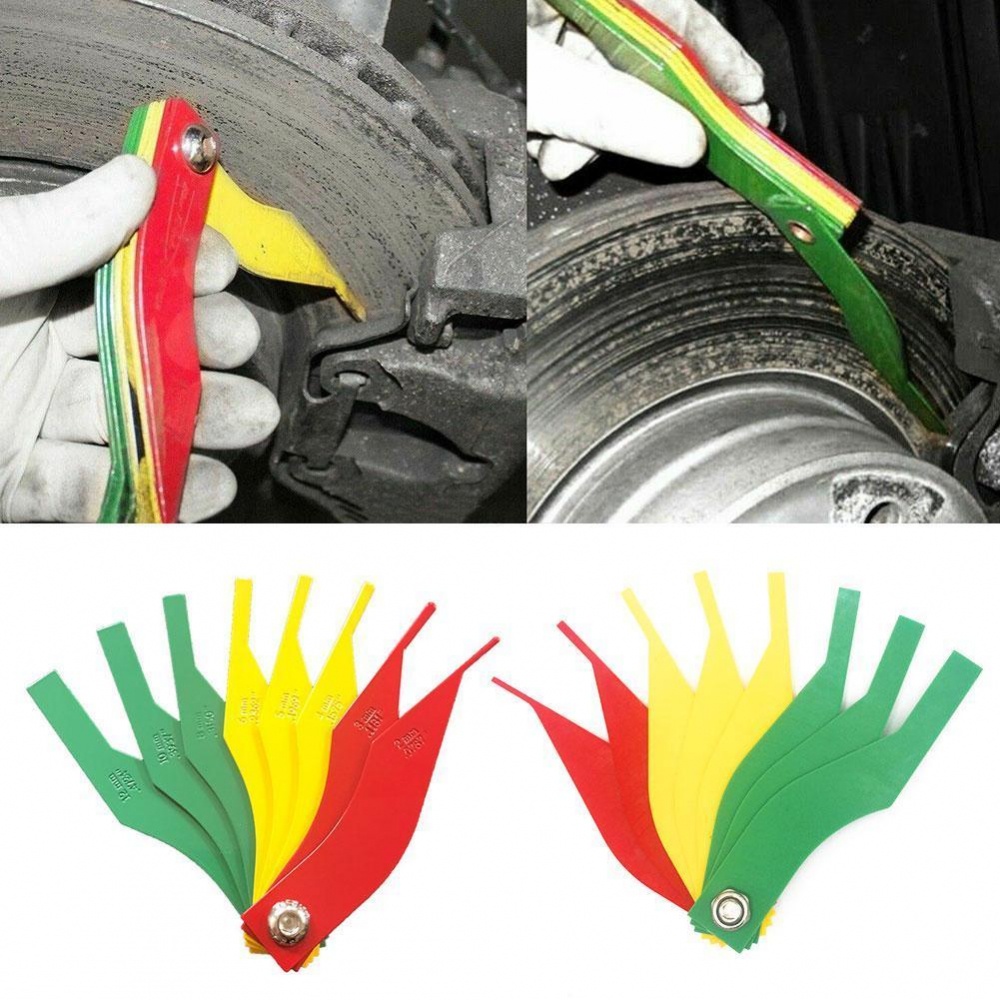 Brake Pad Scale 2mm-12mm Metric 8pcs Check Set Plastic Thickness Gauge ...