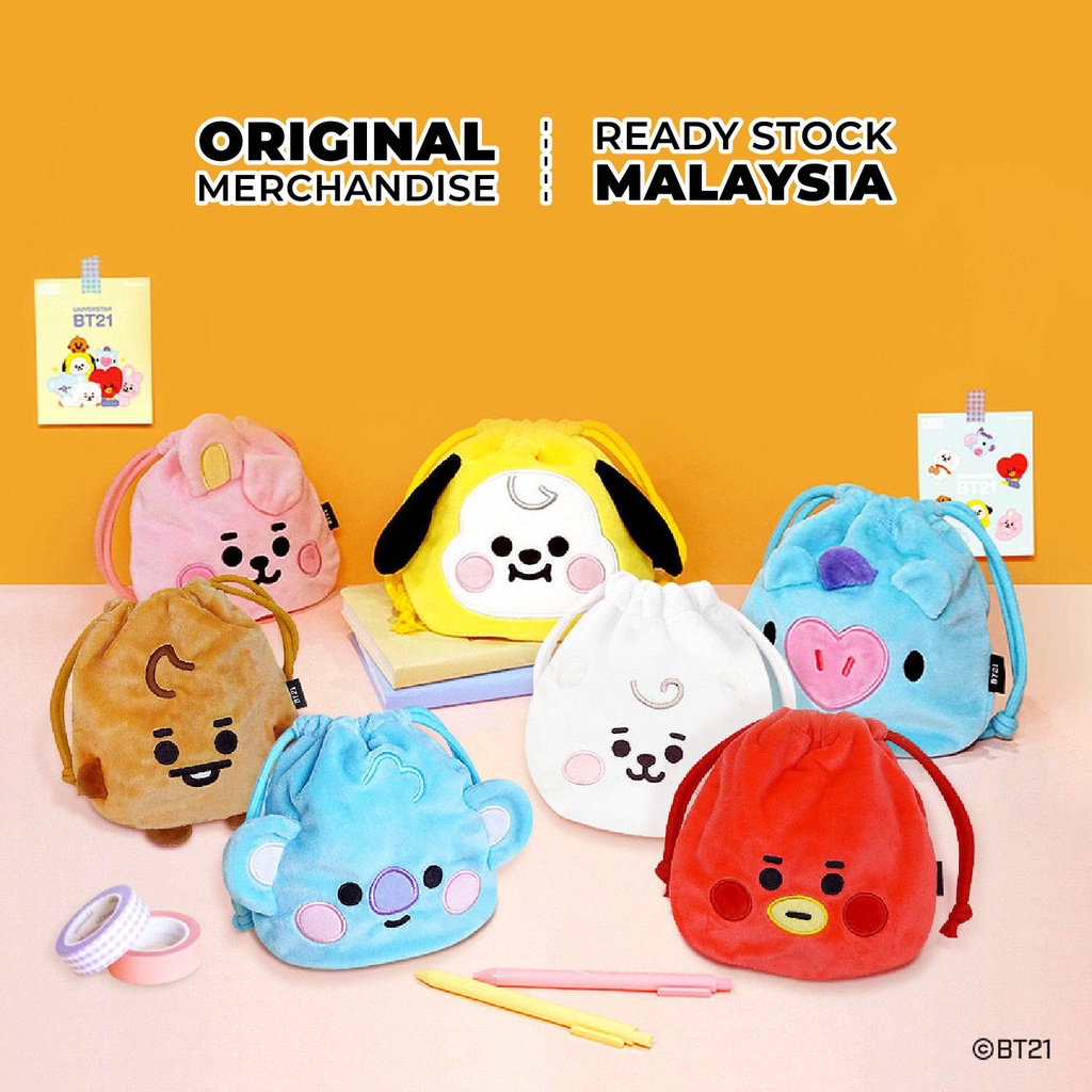 [OFFICIAL] BT21 Baby Face Pouch BTS BT21 TinyTAN BangTan Kpop Merch | Shopee Malaysia