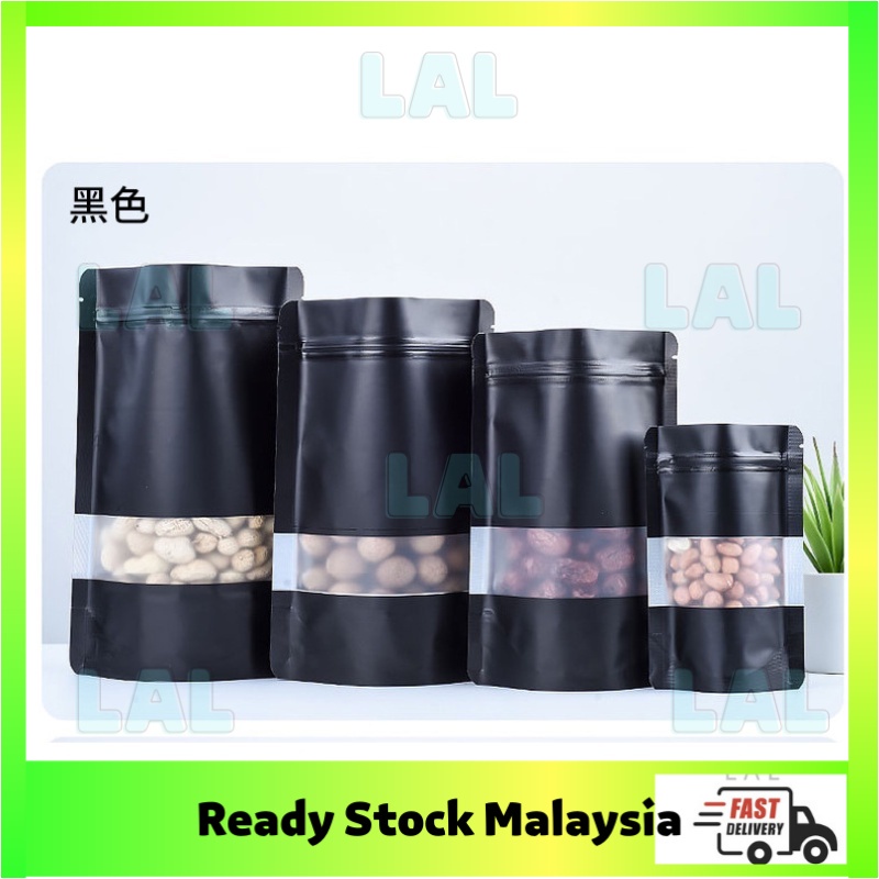 50pcs Big Size Matte Colour Zip Lock Bag with Window/Colour Zipper Bag ...
