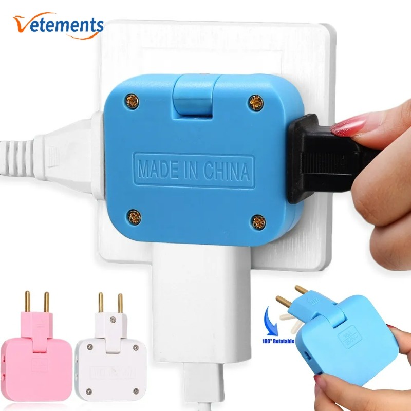 EU/US Multi-plug Power Converter/ 180° Rotatable Electrical Socket ...