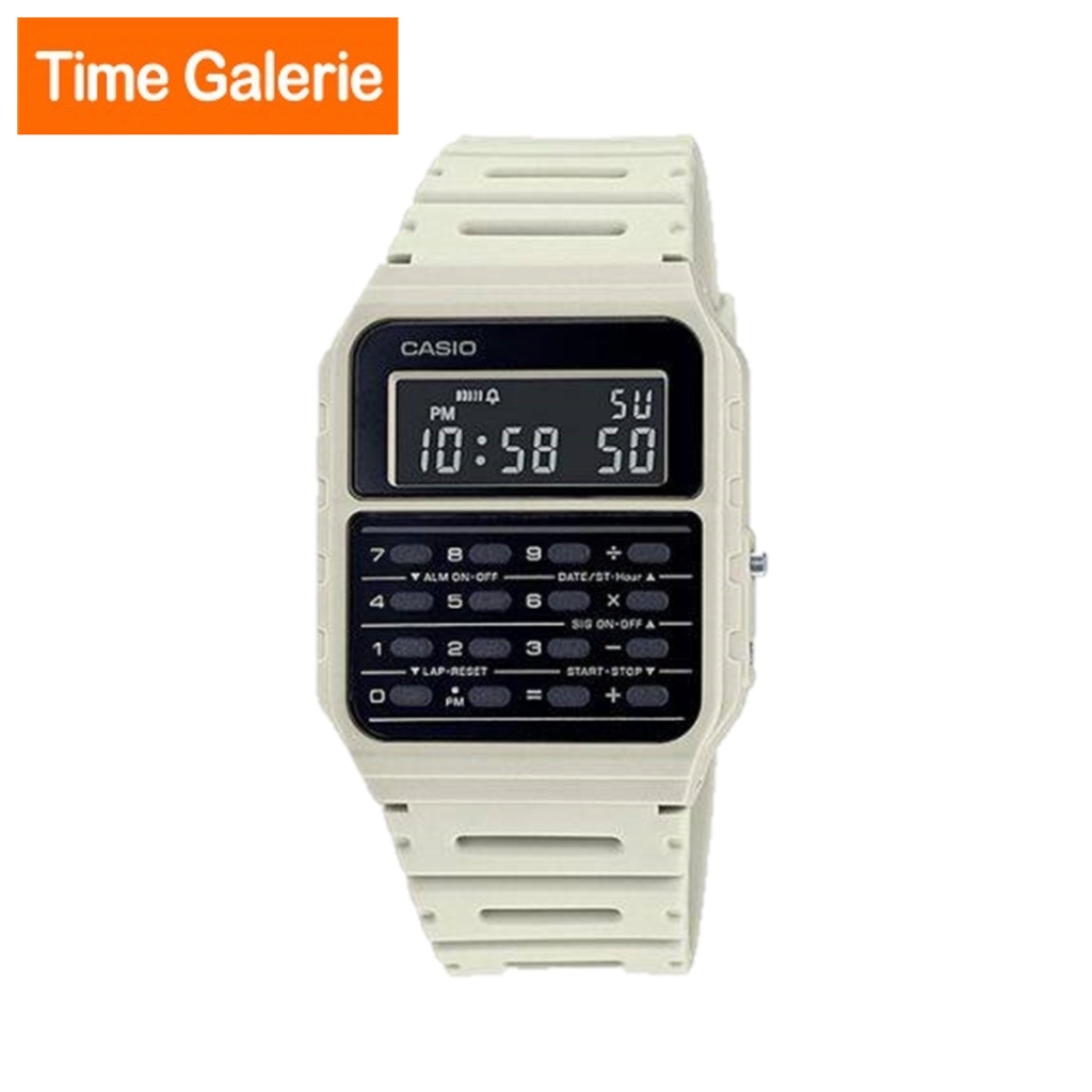 CASIO Vintage White Strap Calculator Men Watch CA-53WF-8B | Shopee Malaysia
