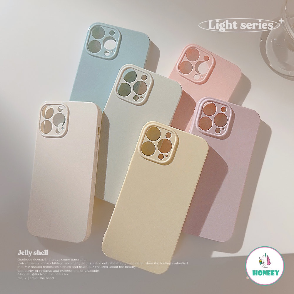 Casing iPhone 11 Simple Solid Color Glossy Phone Case Compatible for ...