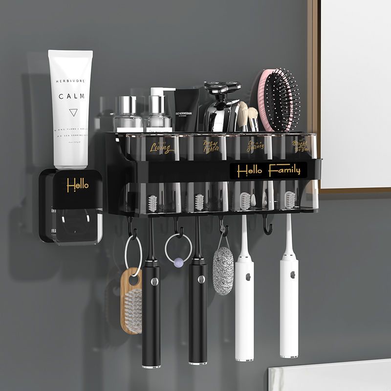 Toothbrush Holder 牙刷架 Toothbrush Rack, Punch-free Mouthwash Cup ...