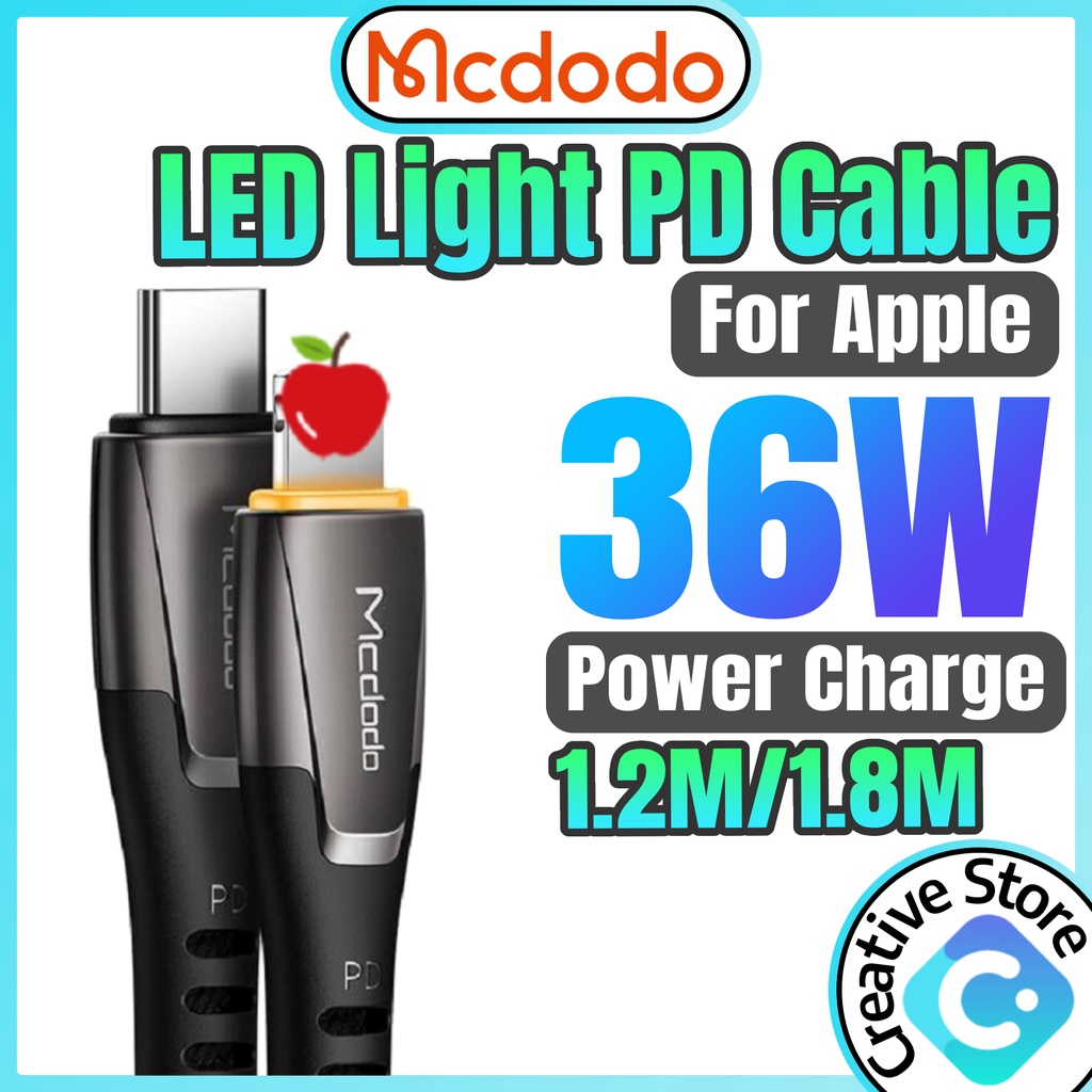 Original Mcdodo Cable Type C to lPh Cable 36W Fast Charging Cable Type ...