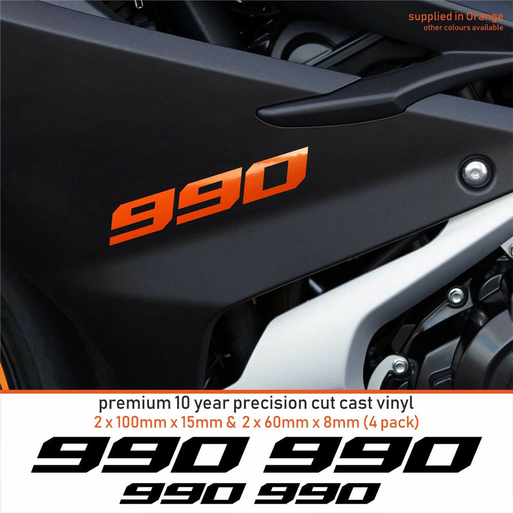 990 Decals Stickers Premium 10 year Vinyl Any Colour Universal KTM 2 ...