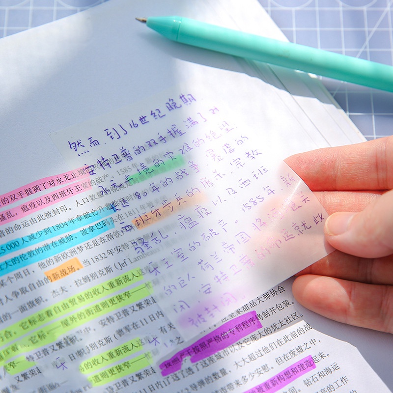 50Pcs/book Transparent Sticky Notes Waterproof and Tearable Post It ...