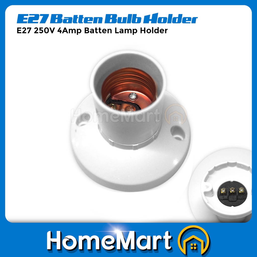 E27 Batten Lamp Holder For Indoor Outdoor Surface Mount Light Socket ...
