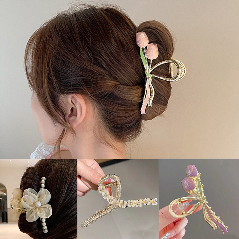 Summer grab clip shark clip women's back of the head high-quality large ...