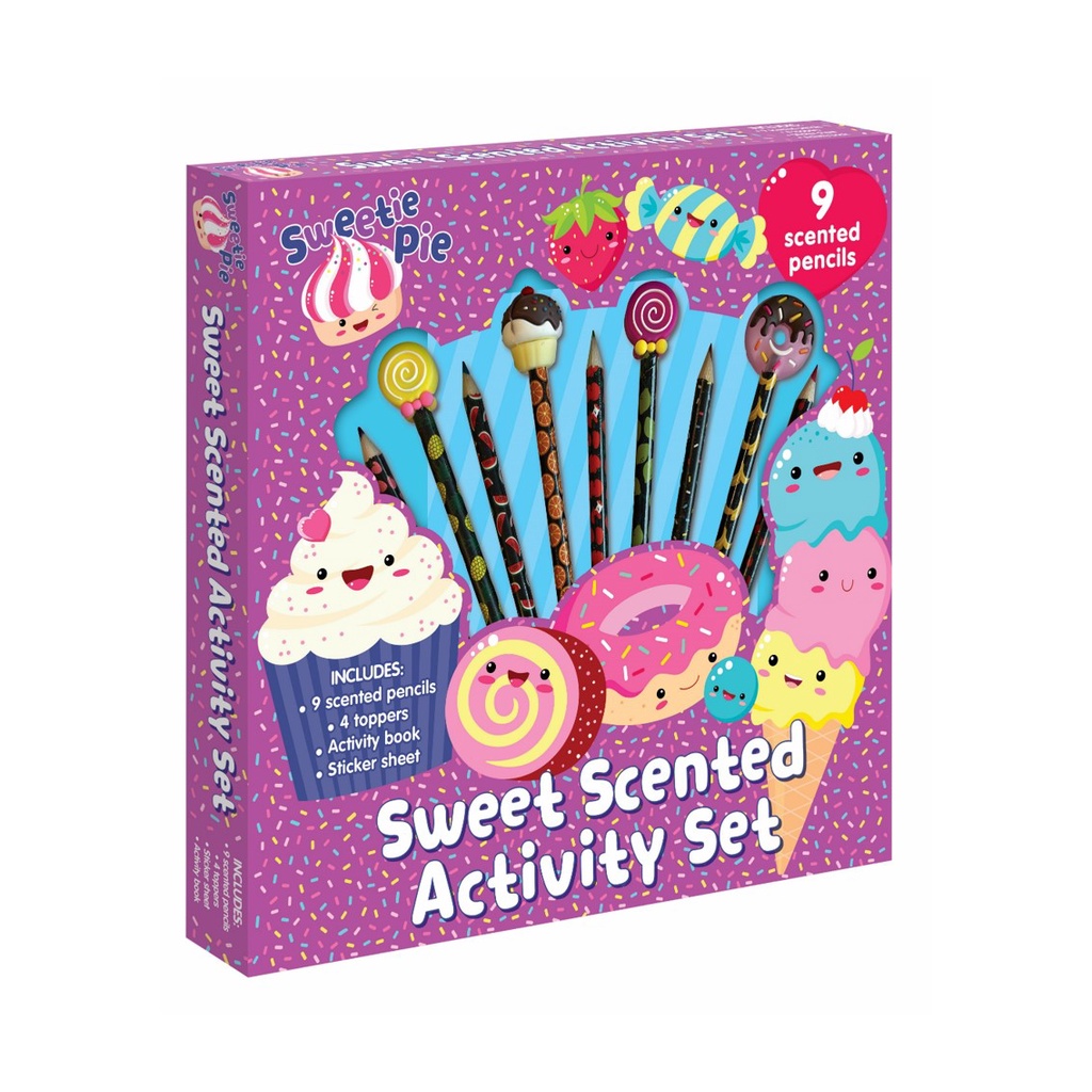 Sweetie Pie Activity Book Gift Set with 9 Scented Colour Pencils 4 ...