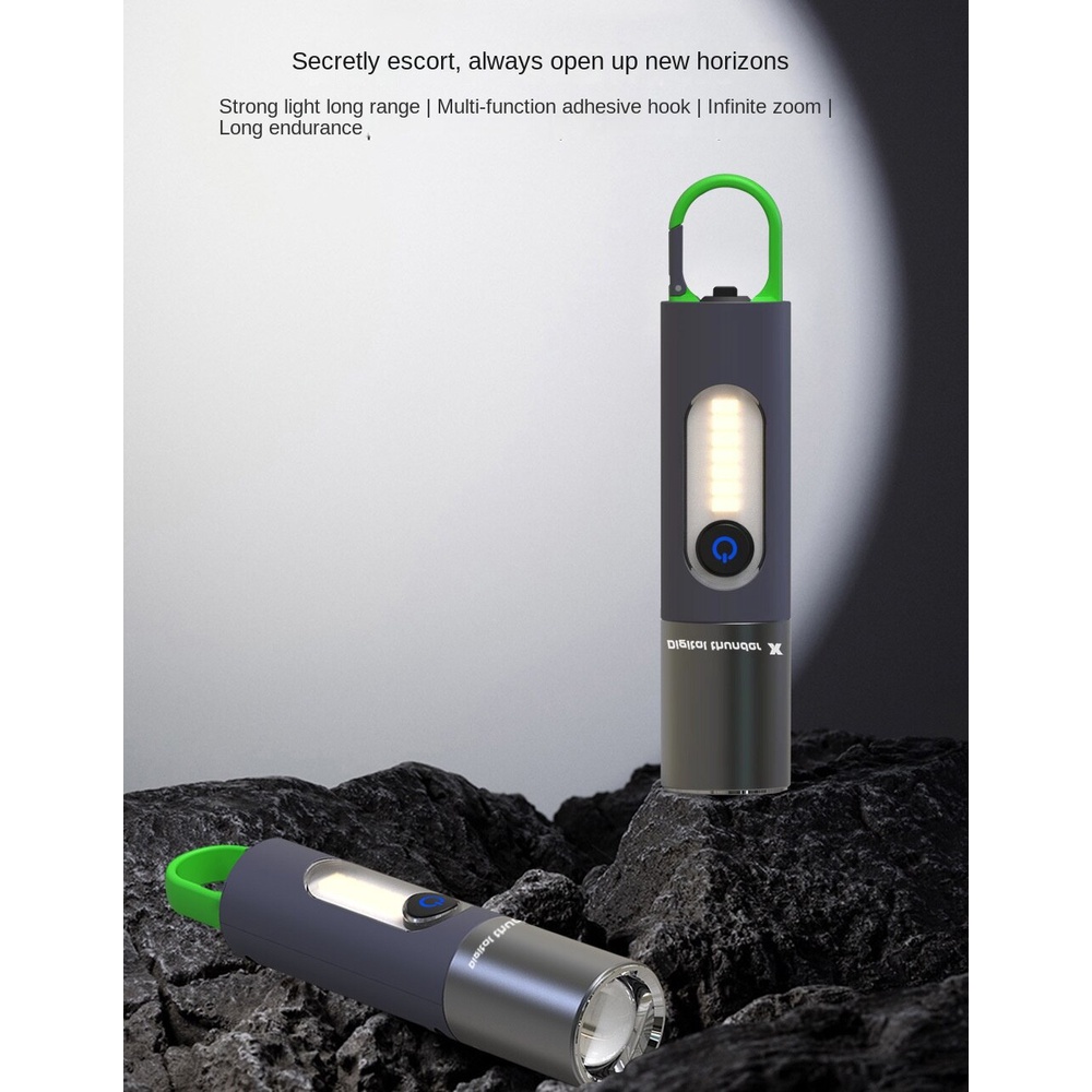 Small Powerful Rechargable Flashlight USB Torch Light Battery Charging ...