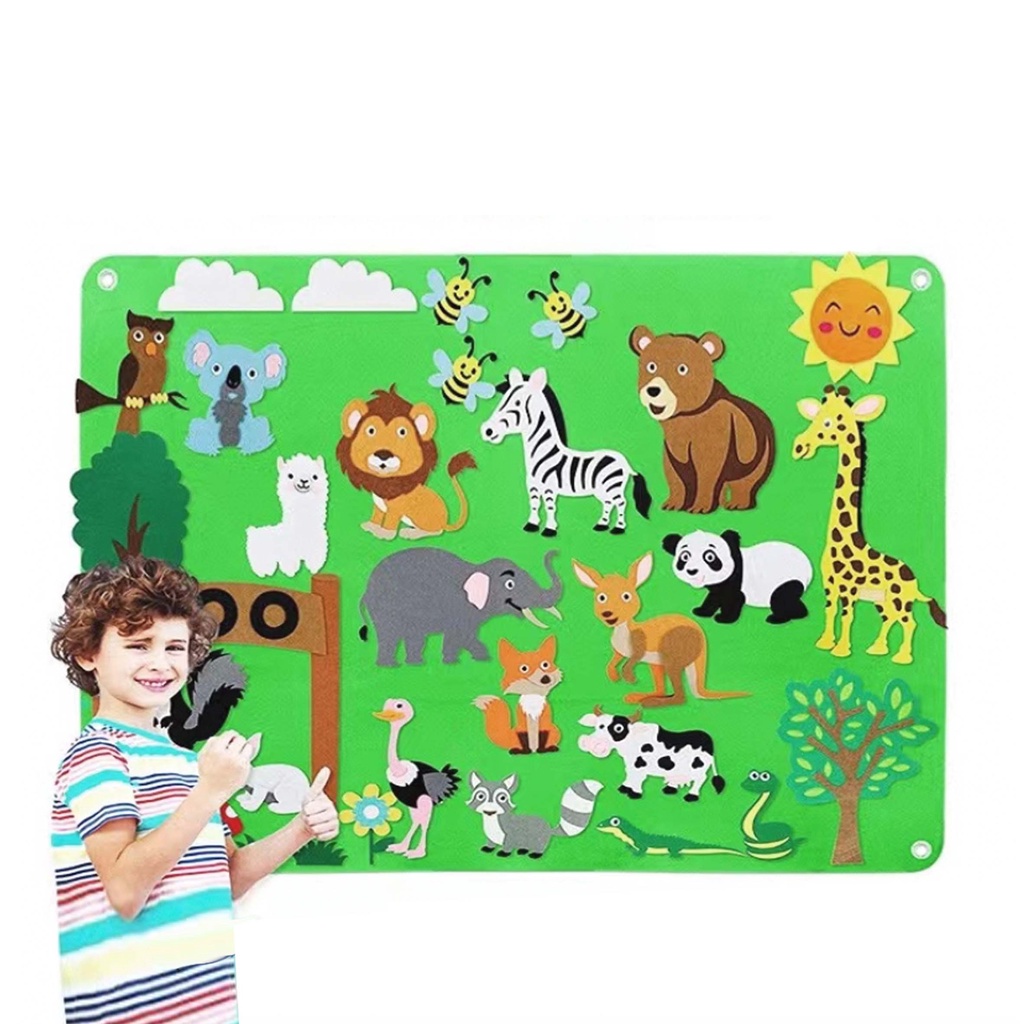 DIY Felt Board Flannel Story Board Toys Craft Story Set For Kids Early ...