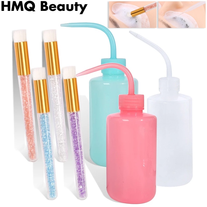 Eyelash Cleaning Set Lash Shampoo Brush Soap Foam Washing Bottle Face ...