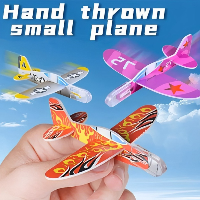 [Random Color] DIY Handmade Hand Throw Flying Glider Planes Mini Foam ...