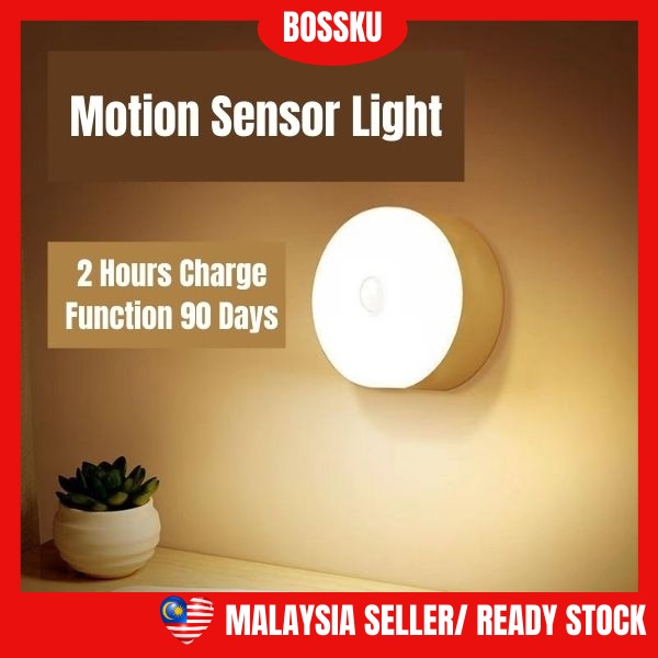 Motion Detector Auto Light Sensor Light USB Rechargeable Body Induction ...