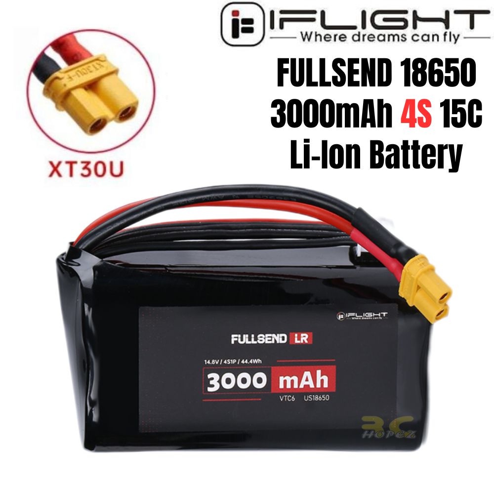iFlight FULLSEND VTC6 18650 4S1P 3000mAh 15C 14.8V Li-Ion Battery for ...