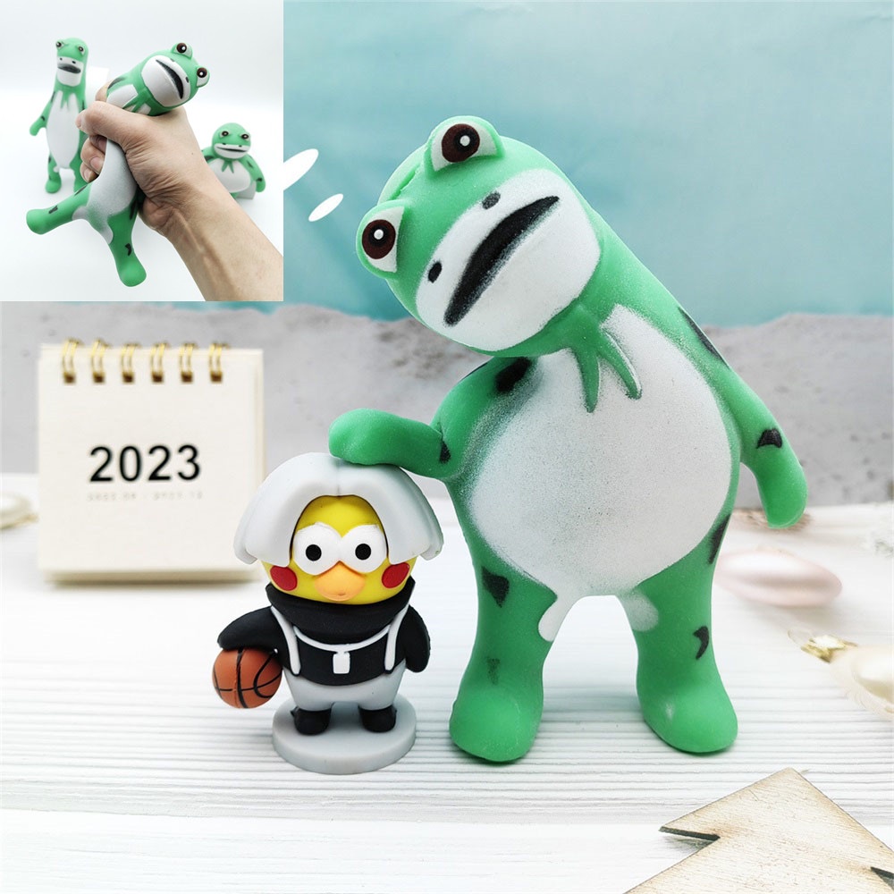 TK Anxiety Relief Decompression Frog Drag Squishy Toy Pinching Shaping ...
