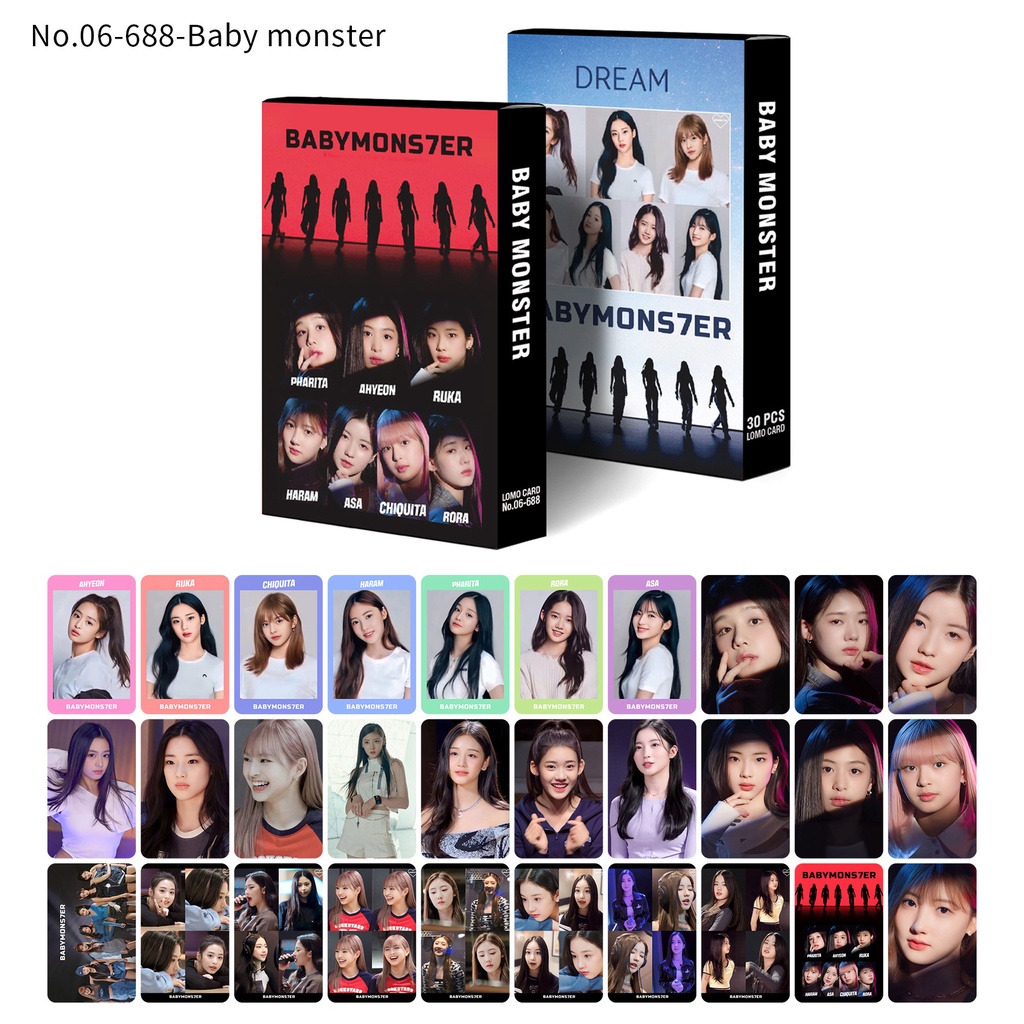 Baby Monster Album Dream Photocard Lomo Card 30pcs/box | Shopee Malaysia