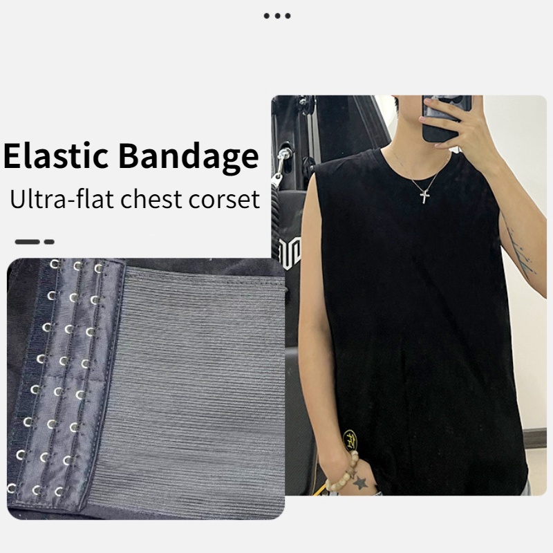 Tank Top Chest Binder Broad Shoulders Bandage Breast Binder Flatness