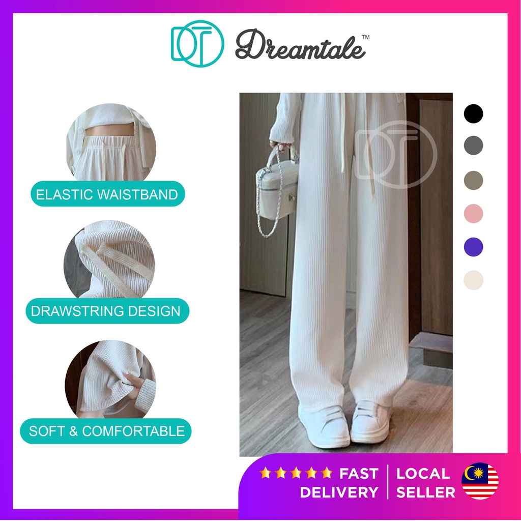 Dreamtale Women Clothing Solid Colour Bubble Crepe Casual Long Pants ...