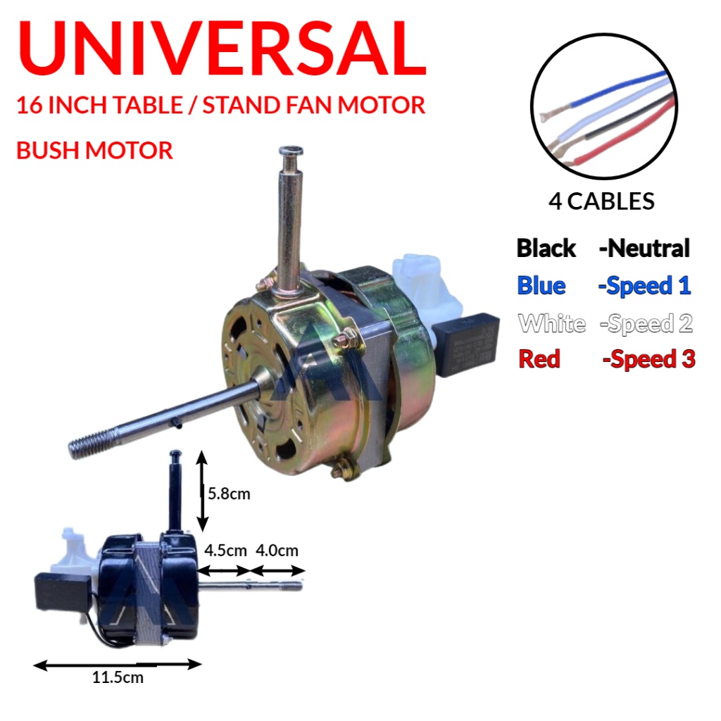 【MALAY STOCK】Universal Double Bearing 16 Inch 16'' Table Fan Motor ...