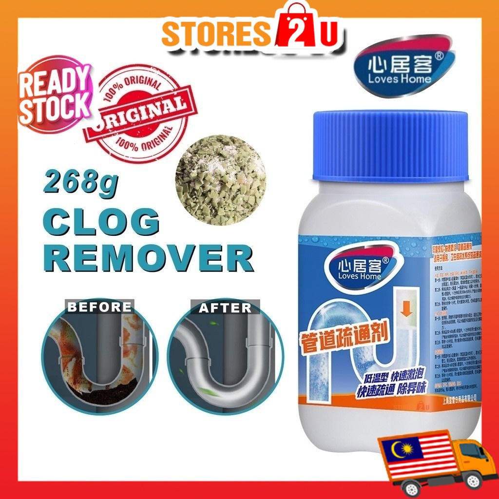 Original Clog Remover (268g) Drain Cleaner Pipeline Basin Unclog Powder ...