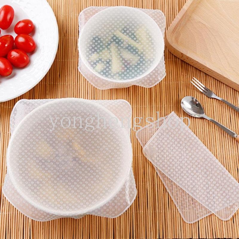 Silicone Food Wrap Reusable Stretchable Lid Refrigerator Food ...