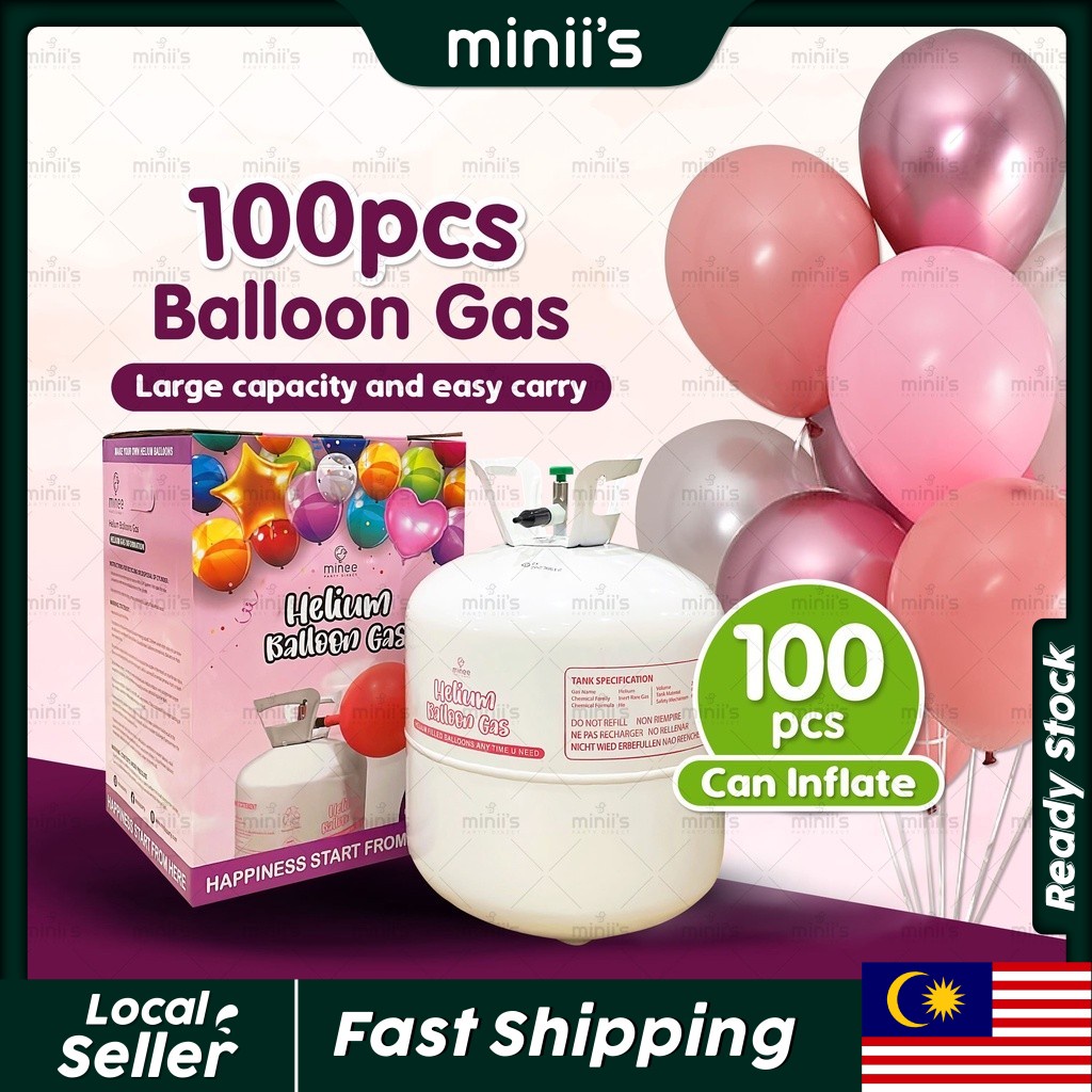 MINIIS PARTY 100pcs Helium Balloon Gas Helium For Balloon Helium Gas ...