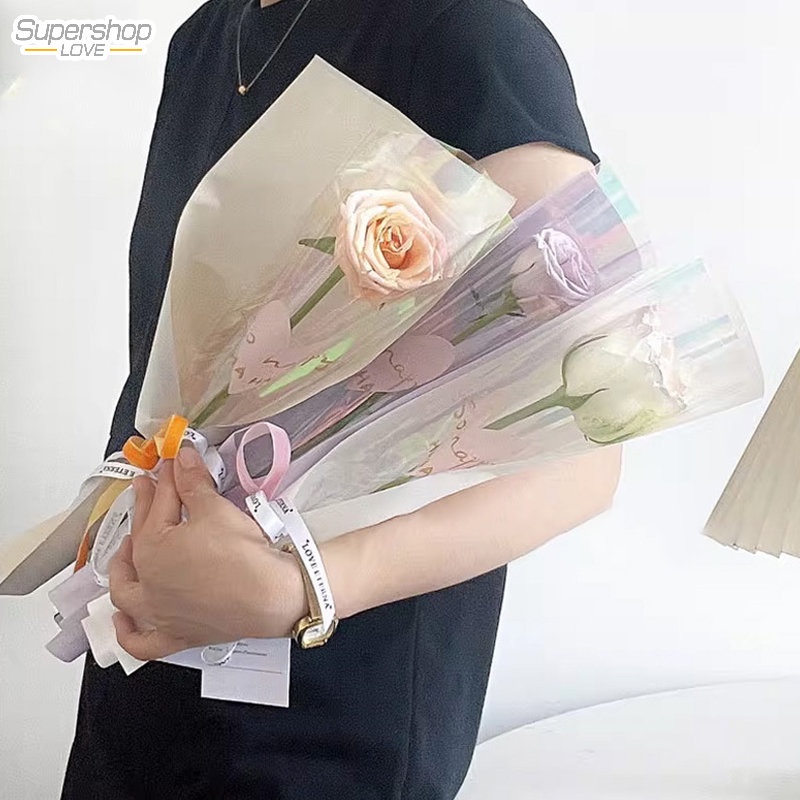 Waterproof Flower Packaging Bag Multi-color Flowers Bags DIY Single ...