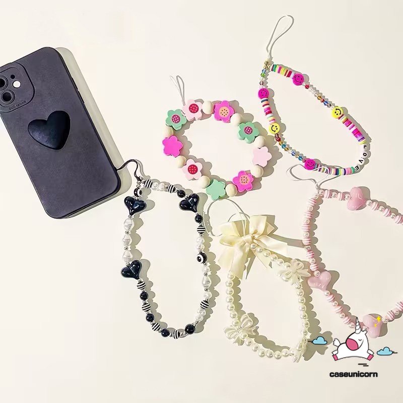 Cartoon Hand Strap Universal Ins Fashion Cute Chain Bear Love Heart ...