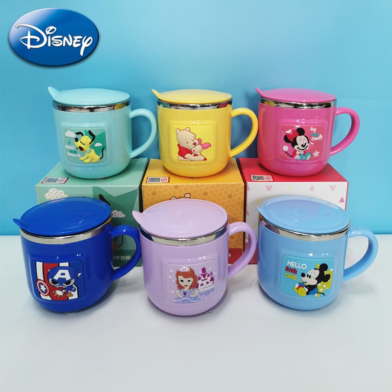 Disney Cup Cartoon Mickey Minnie Mouse Stainless Steel Drink Water Milk ...