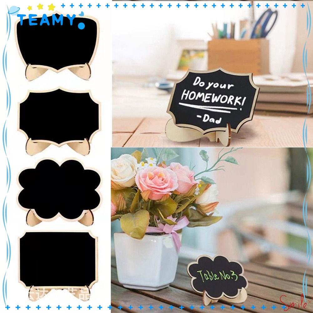 TEAMY 10pcs Message Board, Lace Shape Easel Stand Chalkboard Signs ...