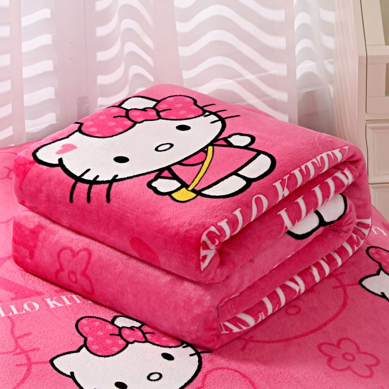 Thickened Warm and Cute Hello Kitty Velvet Anti-Static Flannel Nap ...
