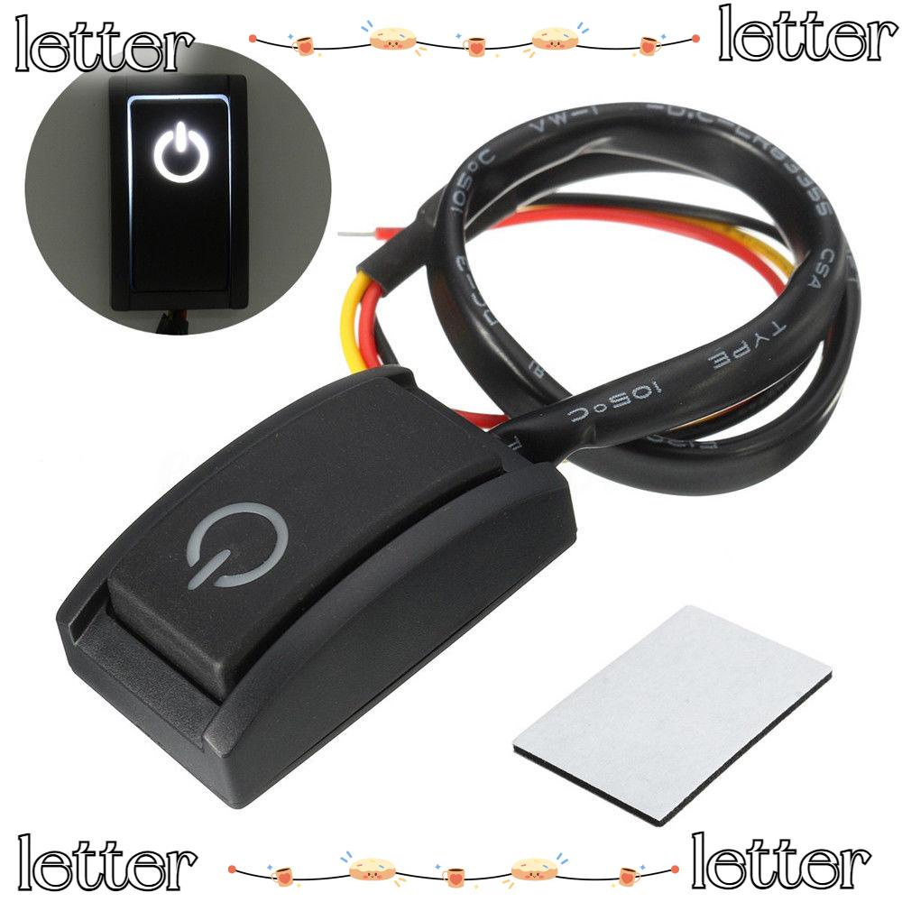 LETTER Universal ON/OFF Switch Truck DC12V 200mA Car Push Button Auto ...