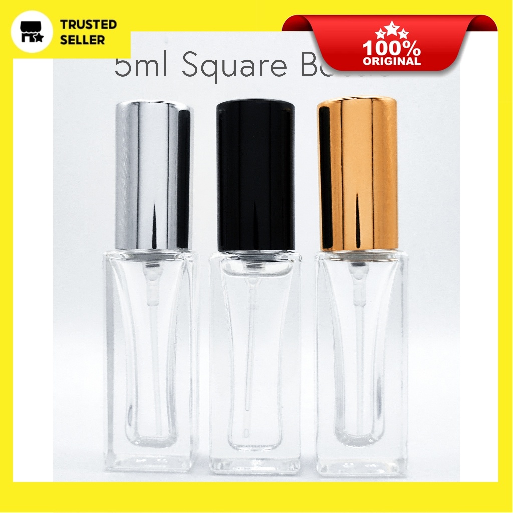5ml Botol Perfume Segi Empat Thick Glass Spray Perfume Bottle with ...