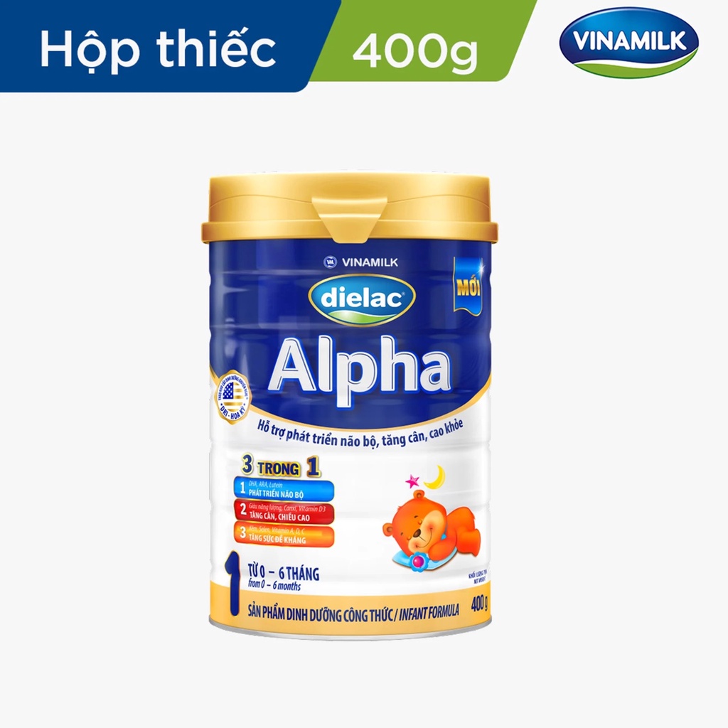 Dielac Alpha Powdered Milk 1 - 400g Can (For Children From 0-6 Months ...