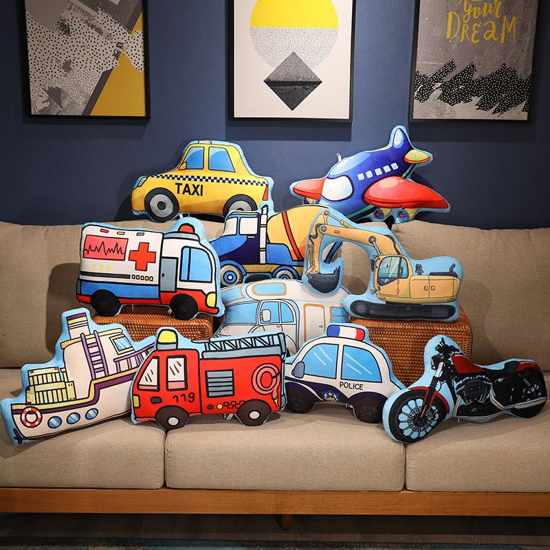 Sasa Preferred Cartoon Cartoon Traffic Car Pillow Police Car Plush Toy ...