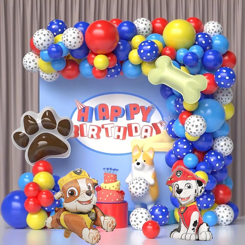 79pcs PAW Patrol Theme Party Balloon PAW Patrol Foil Balloon Dog Paw Latex Balloon Baby Shower ...