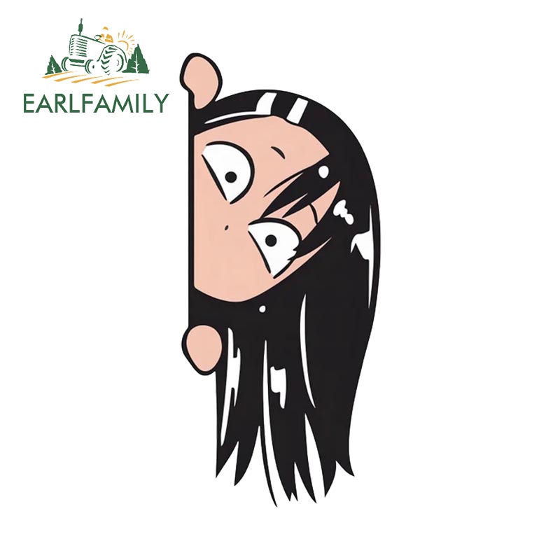 EARLFAMILY 13cm x 5.8cm for Nagatoro Peeker Car Sticker Graffiti ...