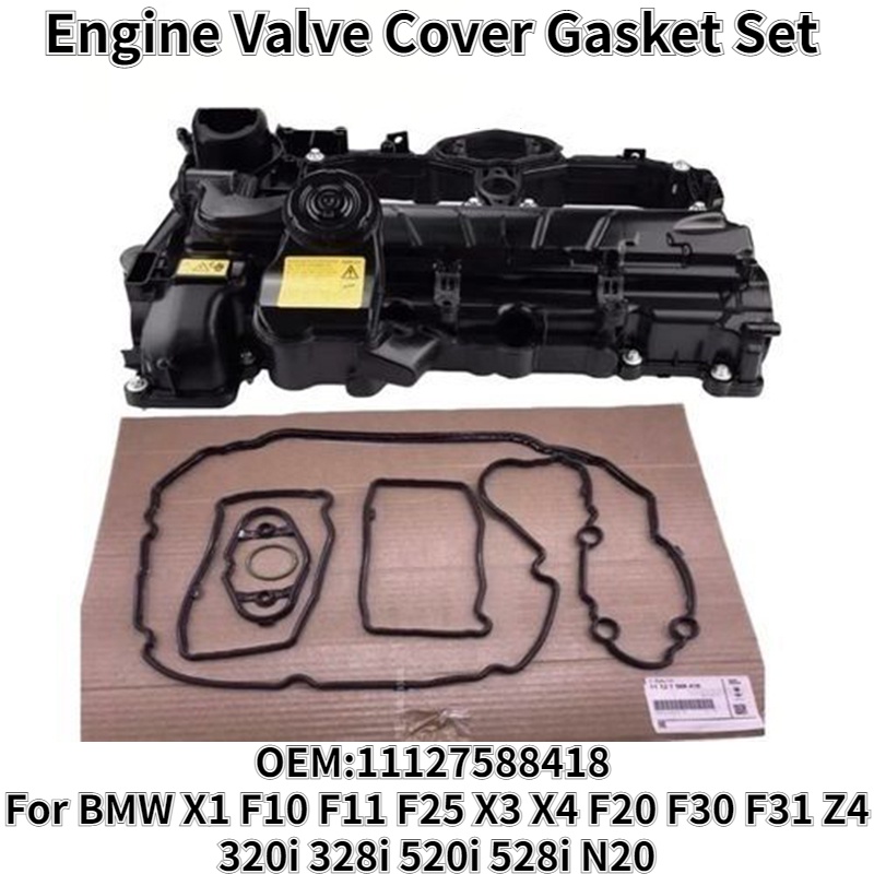 Engine Valve Cover Gasket Rocker Set 11127588418 For BMW X1 F10 F11 F25 ...