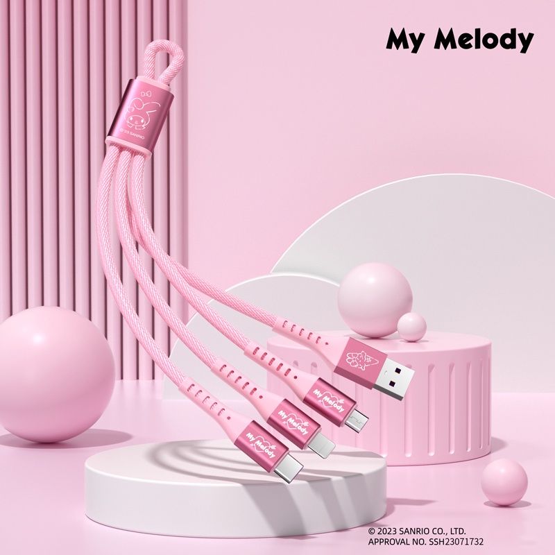 66W Disney Sanrio SJ-662 Fast Charging Data Cable Mickey Minnie Winnie ...