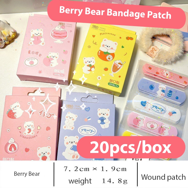 20pcs/box Cute Waterproof Breathable Adhesive Bandages Cartoon ...